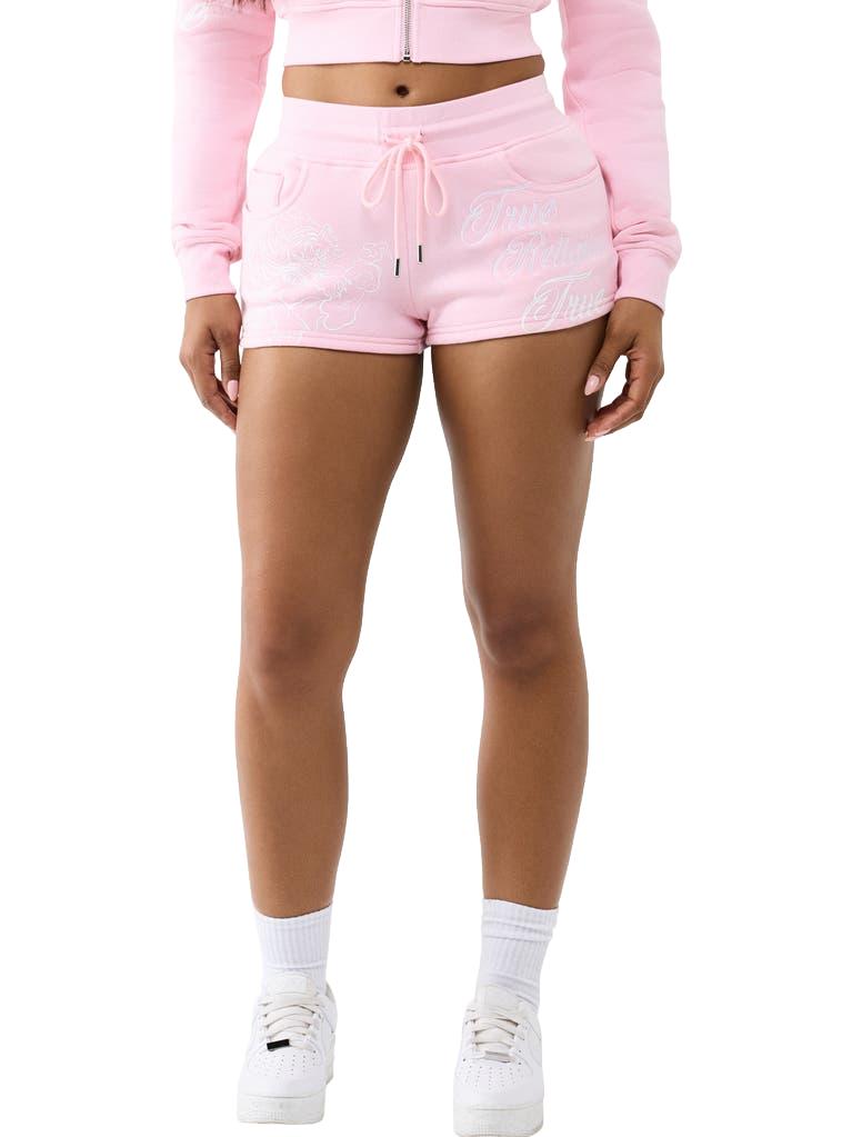 TRUE RELIGION BRAND JEANS True Religion Embroidered Tiger Logo Jersey Shorts
